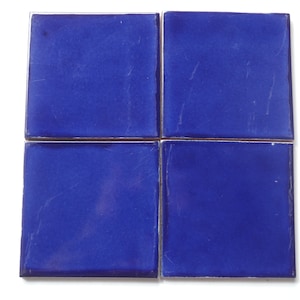 50 CERAMIC TILES Cobalt Blue Mexican Handmade Talavera Tile Backsplash ...