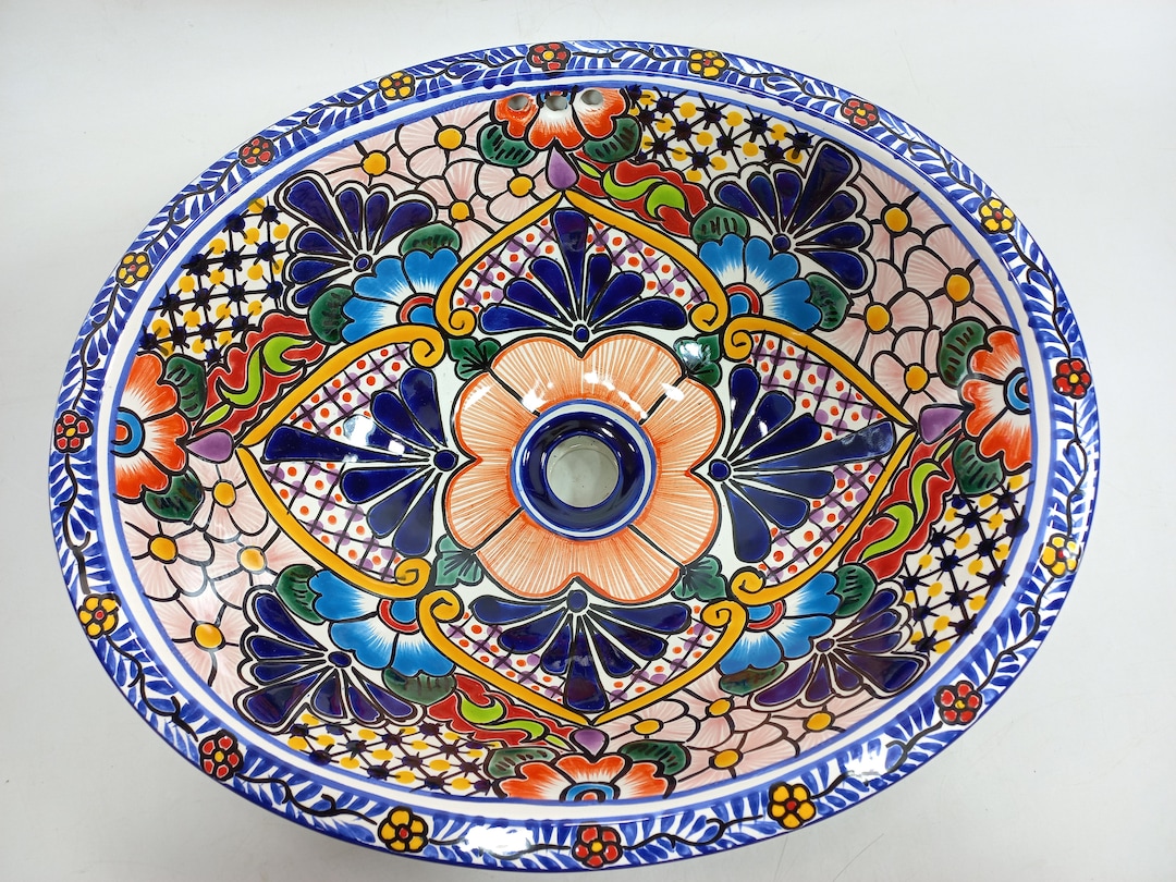 17 X 14 TALAVERA SINK Drop in or Undermount Mexican Bathroom Handmade ...