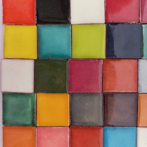200 CERAMIC TILES Solid Colors, Handmade Mexican Talavera Tile ...