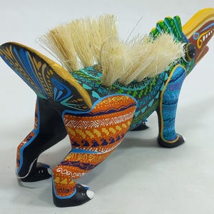 9" Large ALEBRIJE Wood Carving, Colorful Folk Art, Hand Painted Mexican ...
