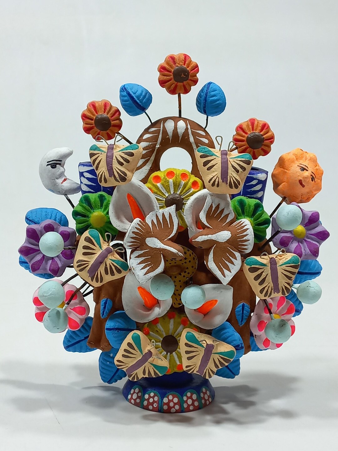 CLAY TREE of LIFE, 100% Handmade, Colorful Mexican Folk Art - Etsy