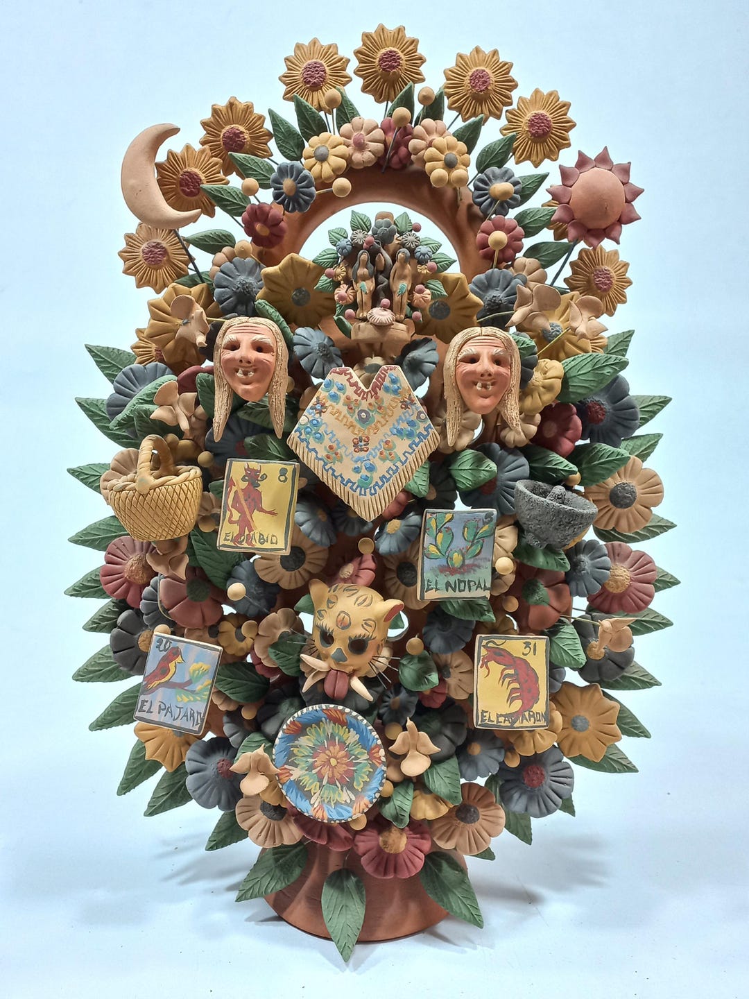 CLAY TREE of LIFE, 100% Handmade, Colorful Mexican Folk Art - Etsy
