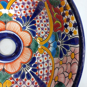 10 ROUND TALAVERA SINK, Vessel Mexican Bathroom Sink Handmade Folk Art ...