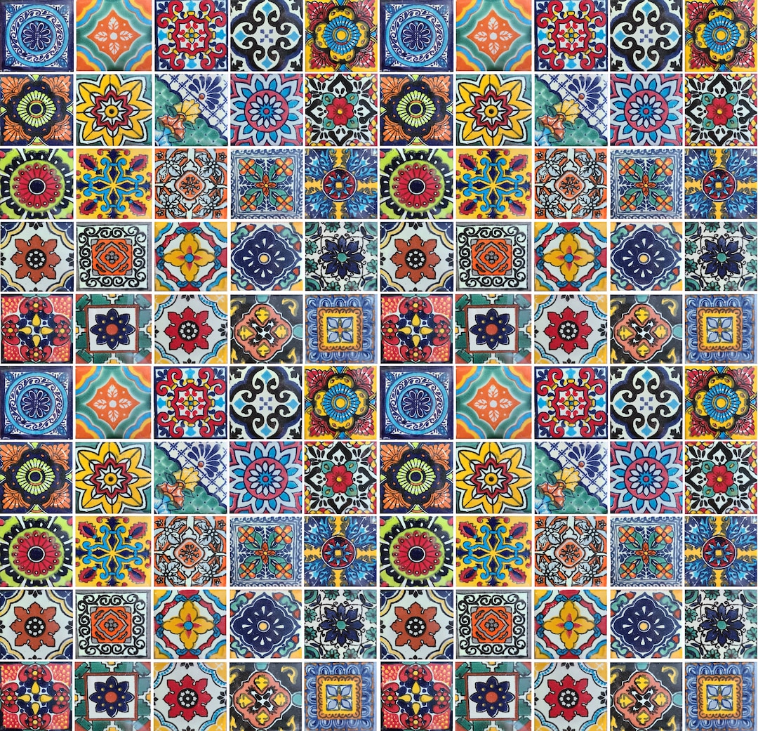 1000 CERAMIC TILES Mixed Patterns Mexican Tile Handmade Talavera ...