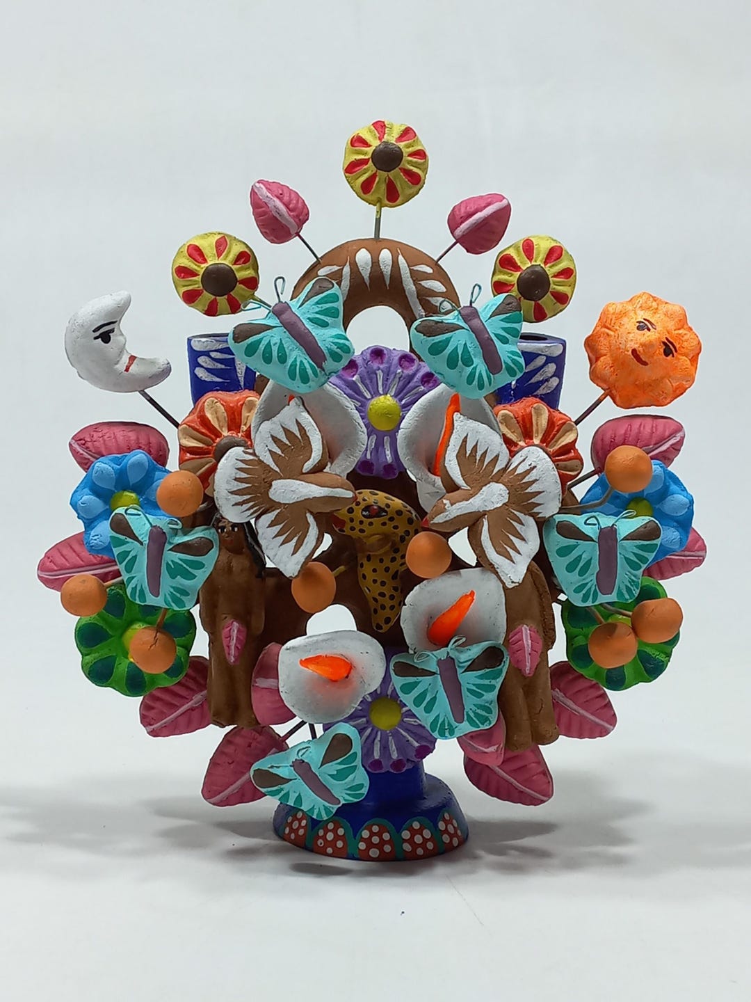 CLAY TREE of LIFE, 100% Handmade, Colorful Mexican Folk Art - Etsy