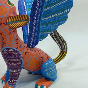 10" Large ALEBRIJE Wood Carving, Colorful Folk Art, Hand Painted ...