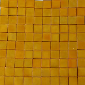 50 YELLOW TILES - 2" Mexican Ceramic Tile, Handmade Talavera Backsplash ...