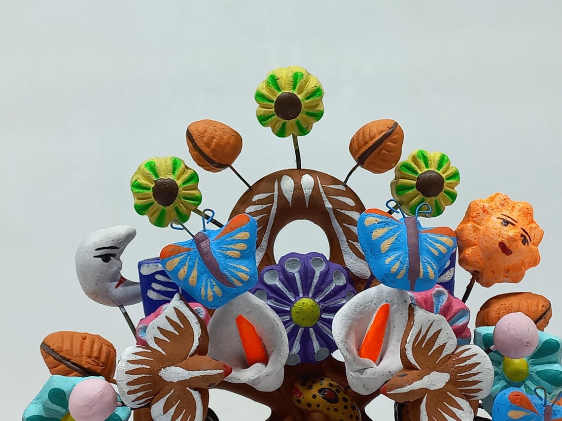 CLAY TREE of LIFE, 100% Handmade, Colorful Mexican Folk Art - Etsy