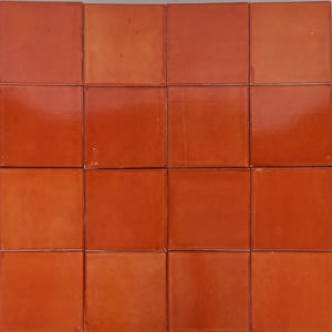 40 CERAMIC TILES 6" Terracotta Orange Mexican Tile, Handmade Talavera ...