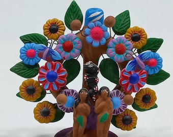 Mexican Tree of Life Cross Wall Art - Etsy