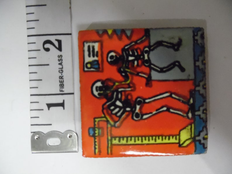 50 CERAMIC TILES Frida & Day of the Dead Theme, Mexican Handmade Tile ...
