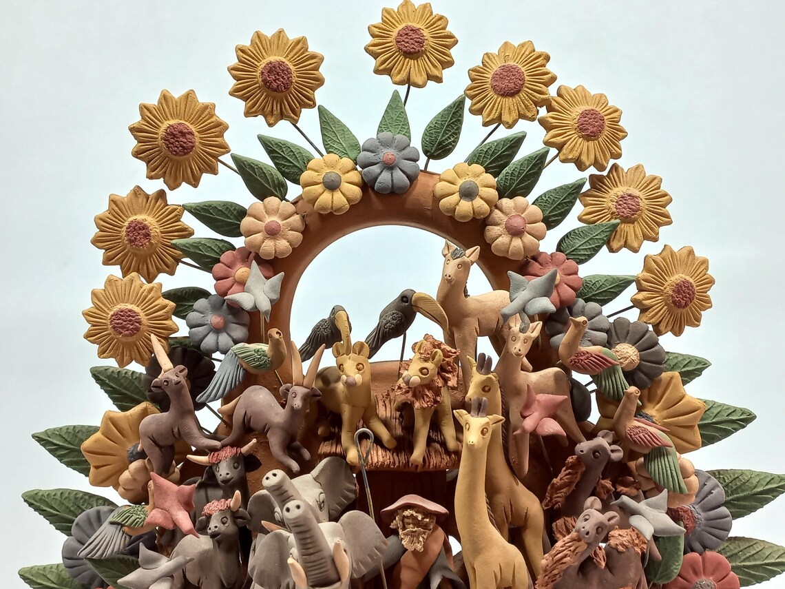 CLAY TREE of LIFE, 100% Handmade, Colorful Mexican Folk Art - Etsy