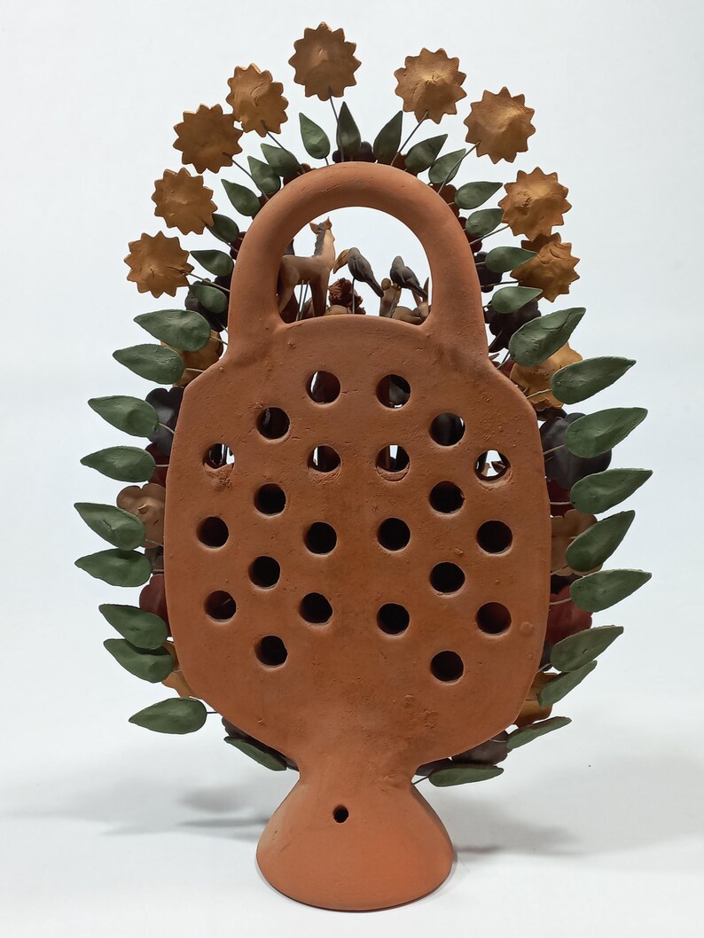 CLAY TREE of LIFE, 100% Handmade, Colorful Mexican Folk Art - Etsy