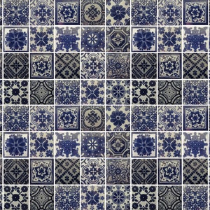 25 CERAMIC TILES Blue & White Desings Mexican Handmade Talavera Tile ...
