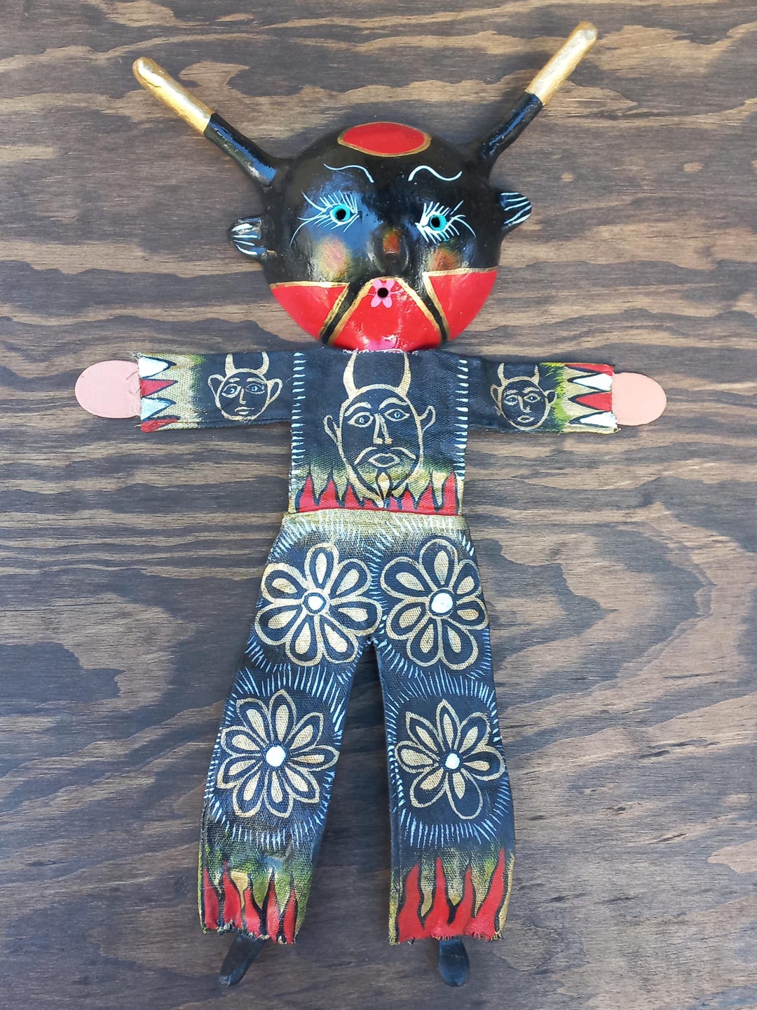 Coconut Shell MASK With CANVAS BODY, Christmas Ornament, Wall ...