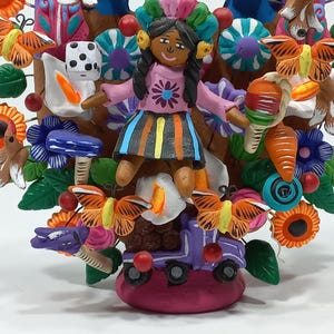 CLAY TREE of LIFE, 100% Handmade, Colorful Mexican Folk Art - Etsy