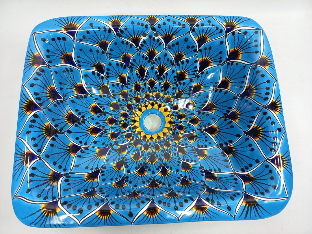 18 X 15 Rectangular TALAVERA SINK Drop in or Undermount Mexican ...