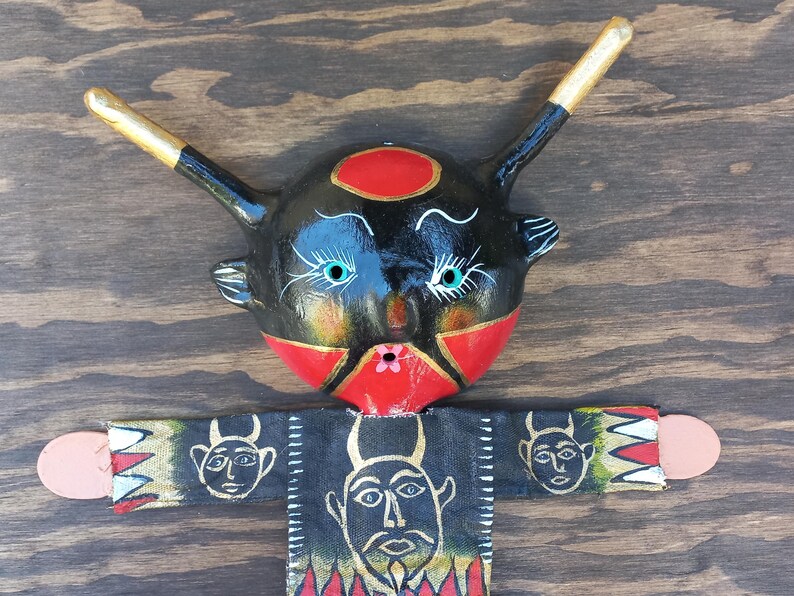 Coconut Shell MASK With CANVAS BODY, Christmas Ornament, Wall ...