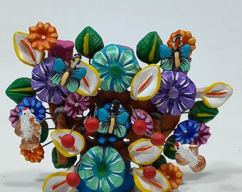 CLAY TREE of LIFE, 100% Handmade, Colorful Mexican Folk Art - Etsy