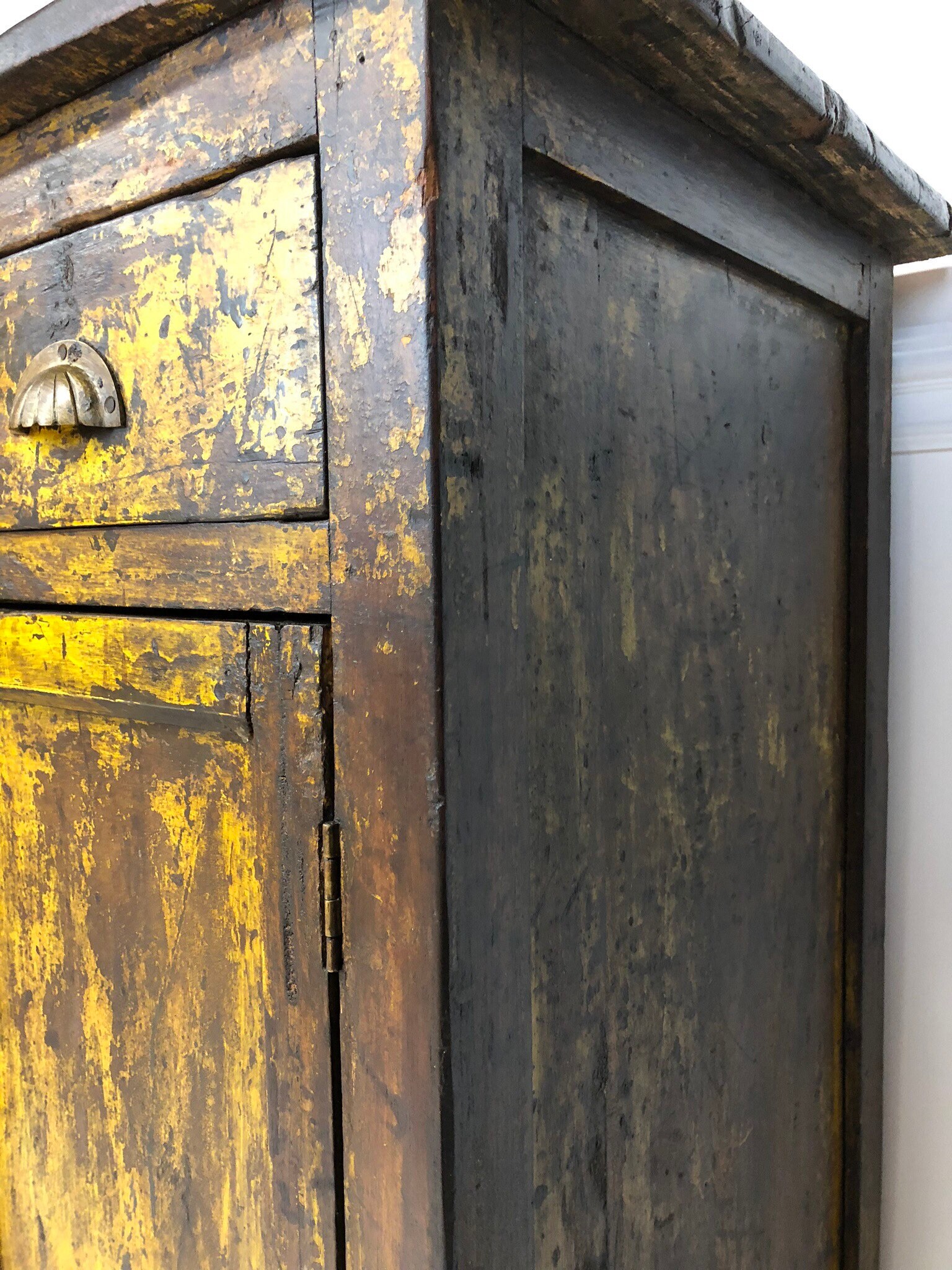 Antique Lillian August Boho Farmhouse Mustard Yellow Distressed ...