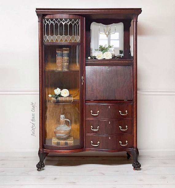 Antique secretary desk with bookcase store