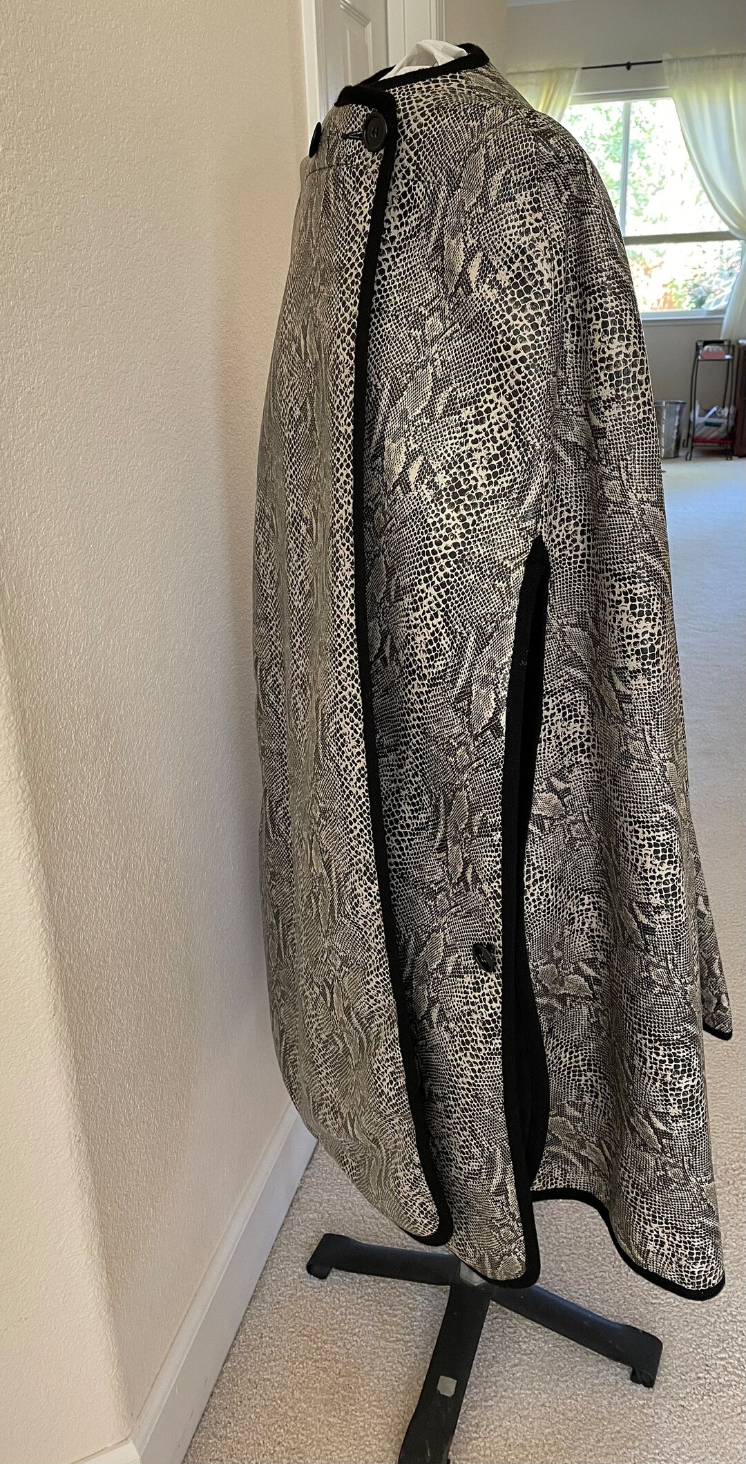 Cape, Poncho, Rain Slicker, Grey Pattern - Etsy