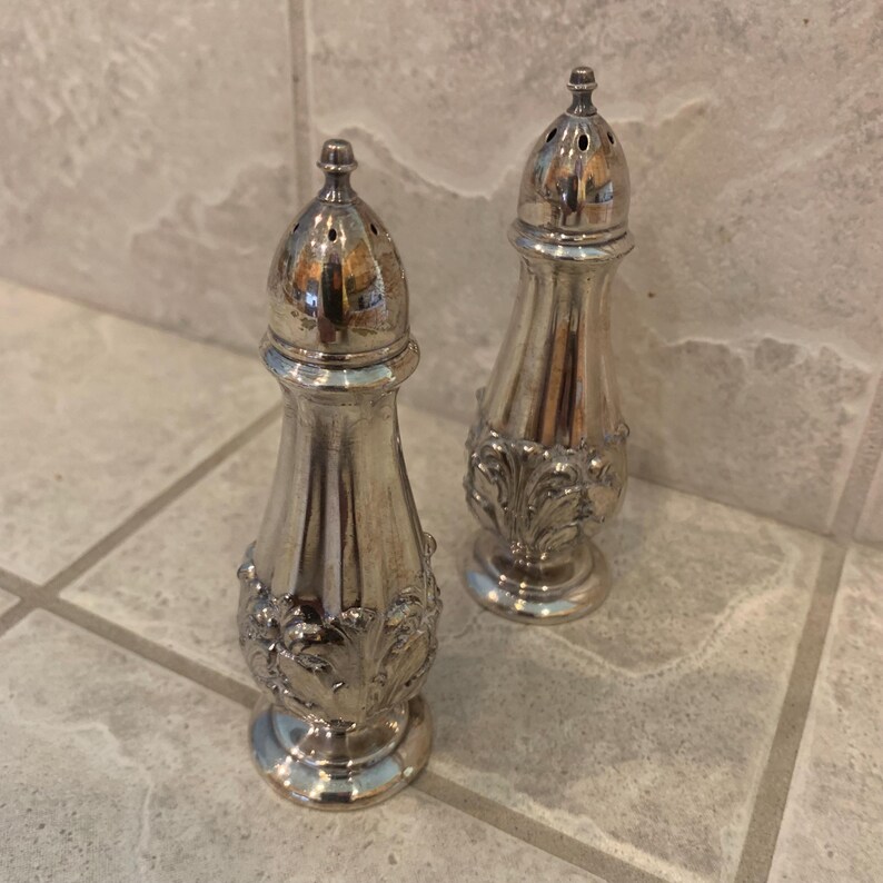 Vintage W.B. Mfg Co (weidlich Bros) Silver Plate Salt and Pepper Shaker ...