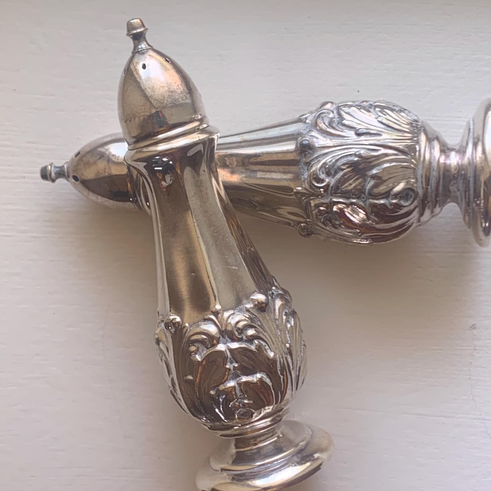 Vintage W.B. Mfg Co (weidlich Bros) Silver Plate Salt and Pepper Shaker ...