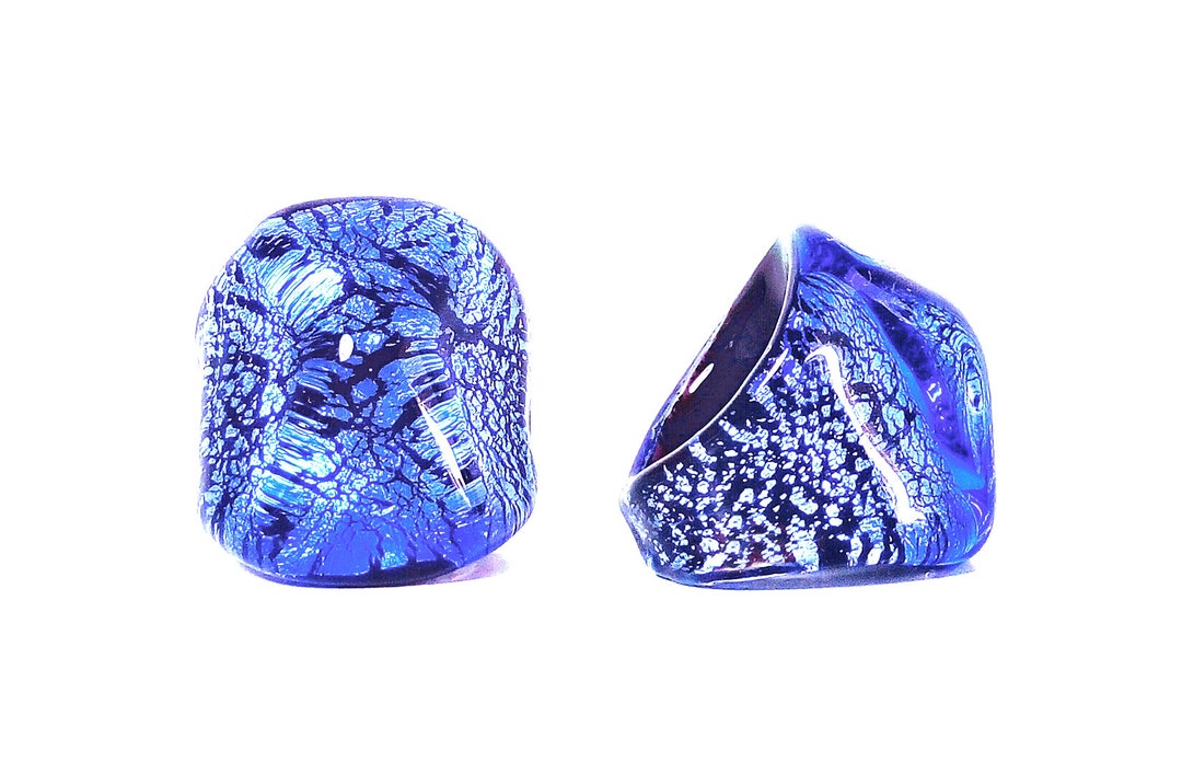 Murano Glass Ring by Mystery of Venice ’neon Pyramid’, Murano Glass ...