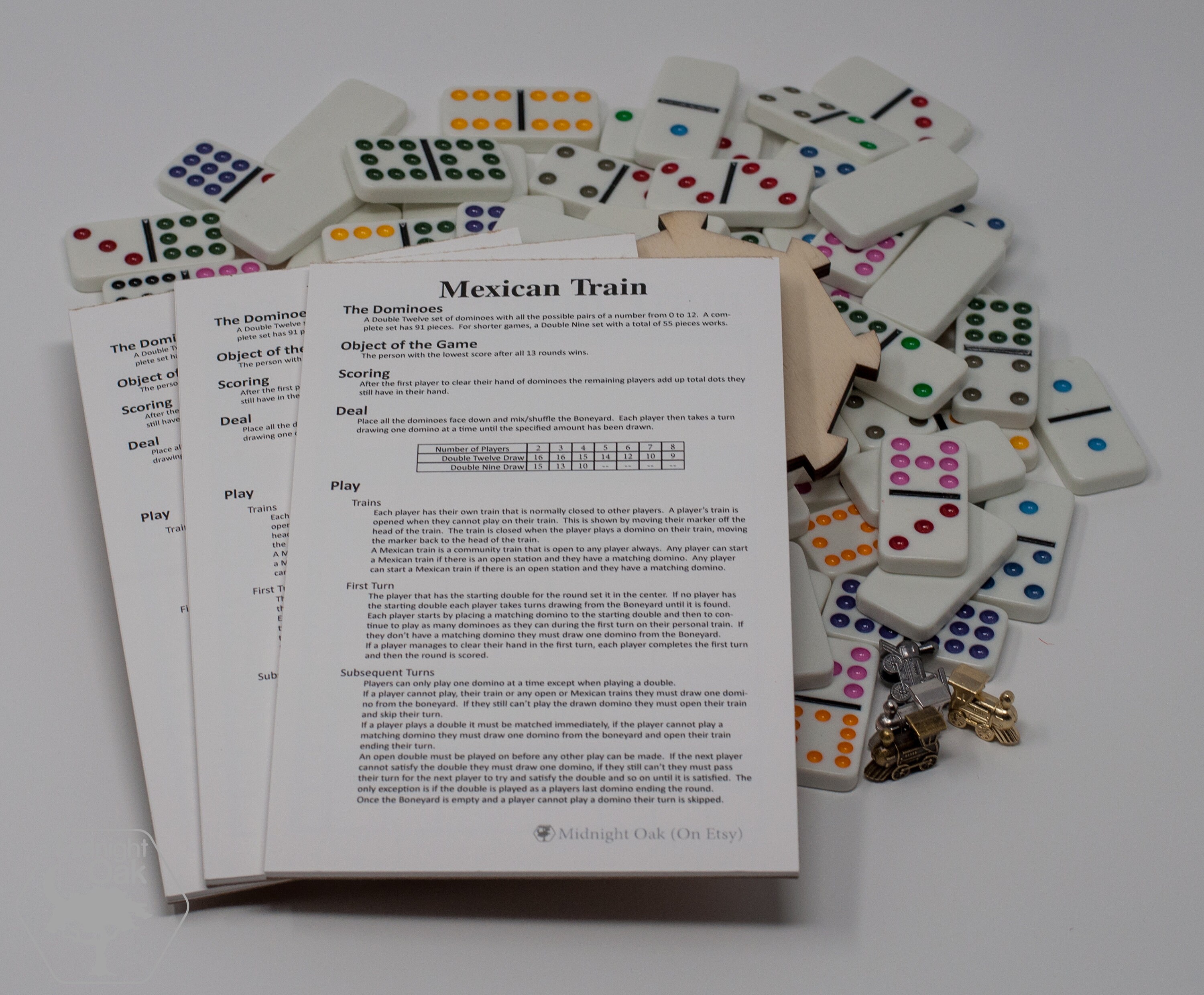 Dominos Mexican Train Score Cards - Etsy