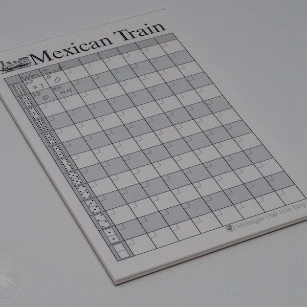 Mexican Train Dominoes Score Cards - Etsy
