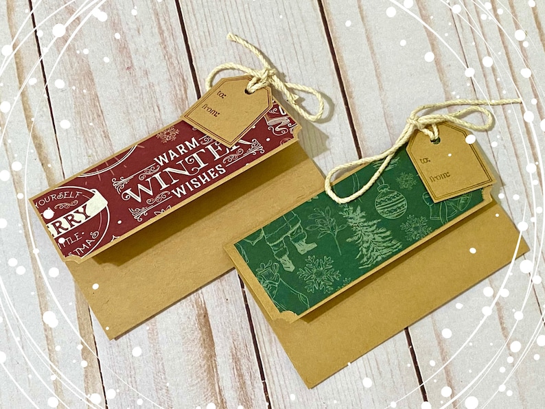 Christmas Gift Card Holder Christmas Money Card Holiday Gift - Etsy