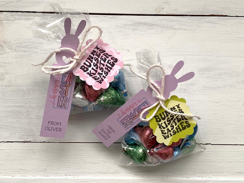 Personalized Easter Gift Tags for Kids Easter Treat Bags - Etsy