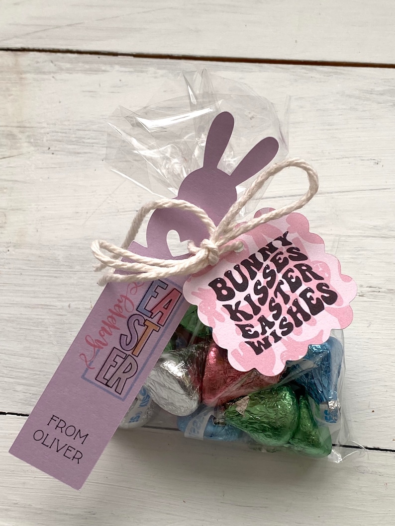 Personalized Easter Gift Tags for Kids Easter Treat Bags - Etsy