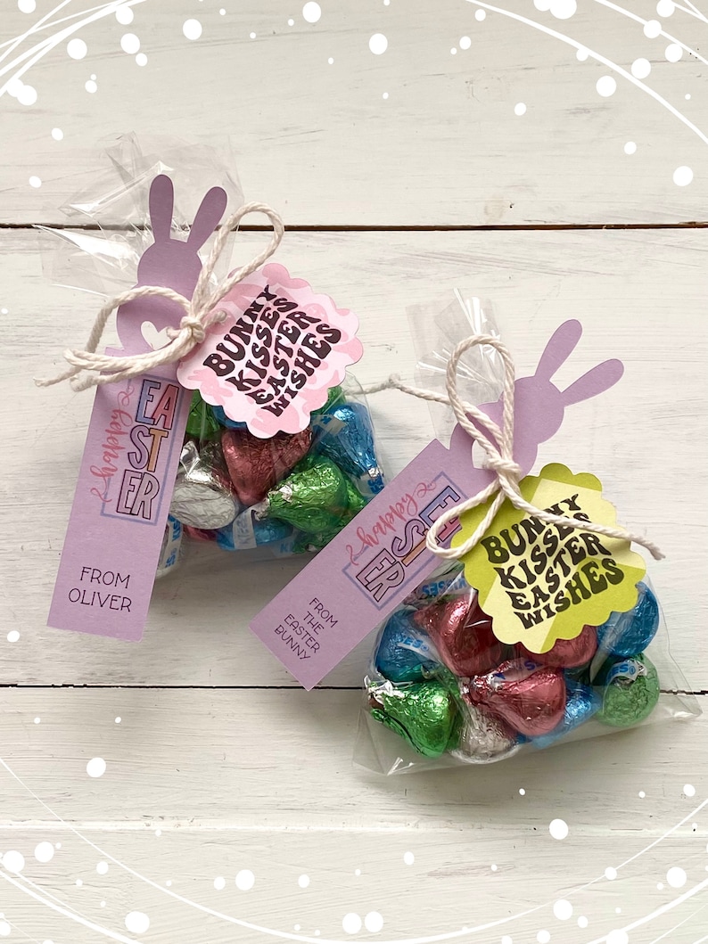 Personalized Easter Gift Tags for Kids Easter Treat Bags - Etsy
