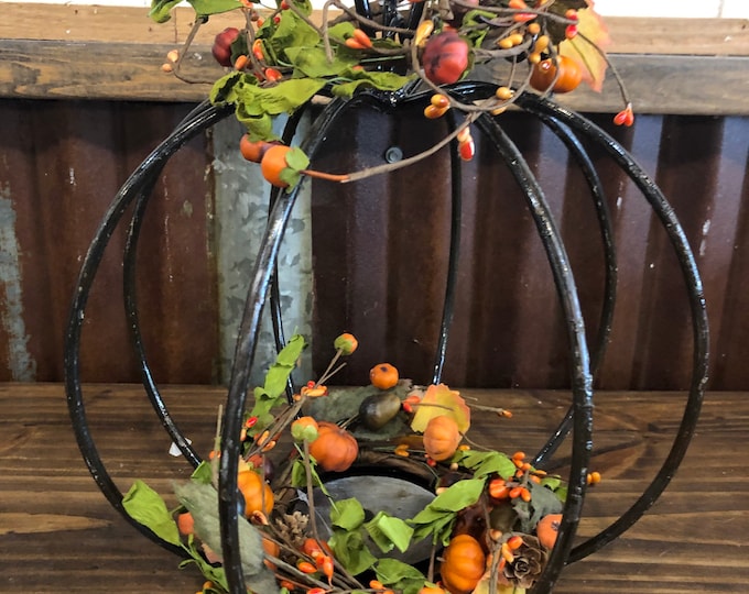 3D Pumpkin Wreath Form Metal Wreath Frame DIY Wreath DIY Halloween ...