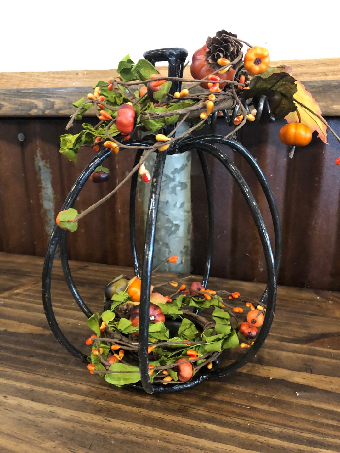 Metal Pumpkin Small - Etsy