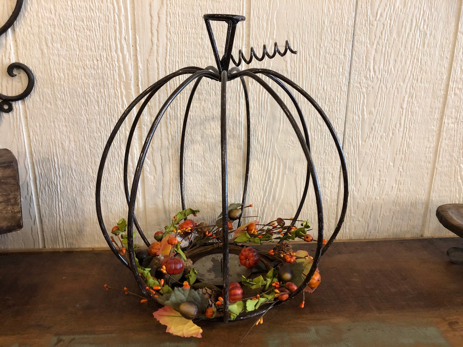 Metal Pumpkin Large - Etsy