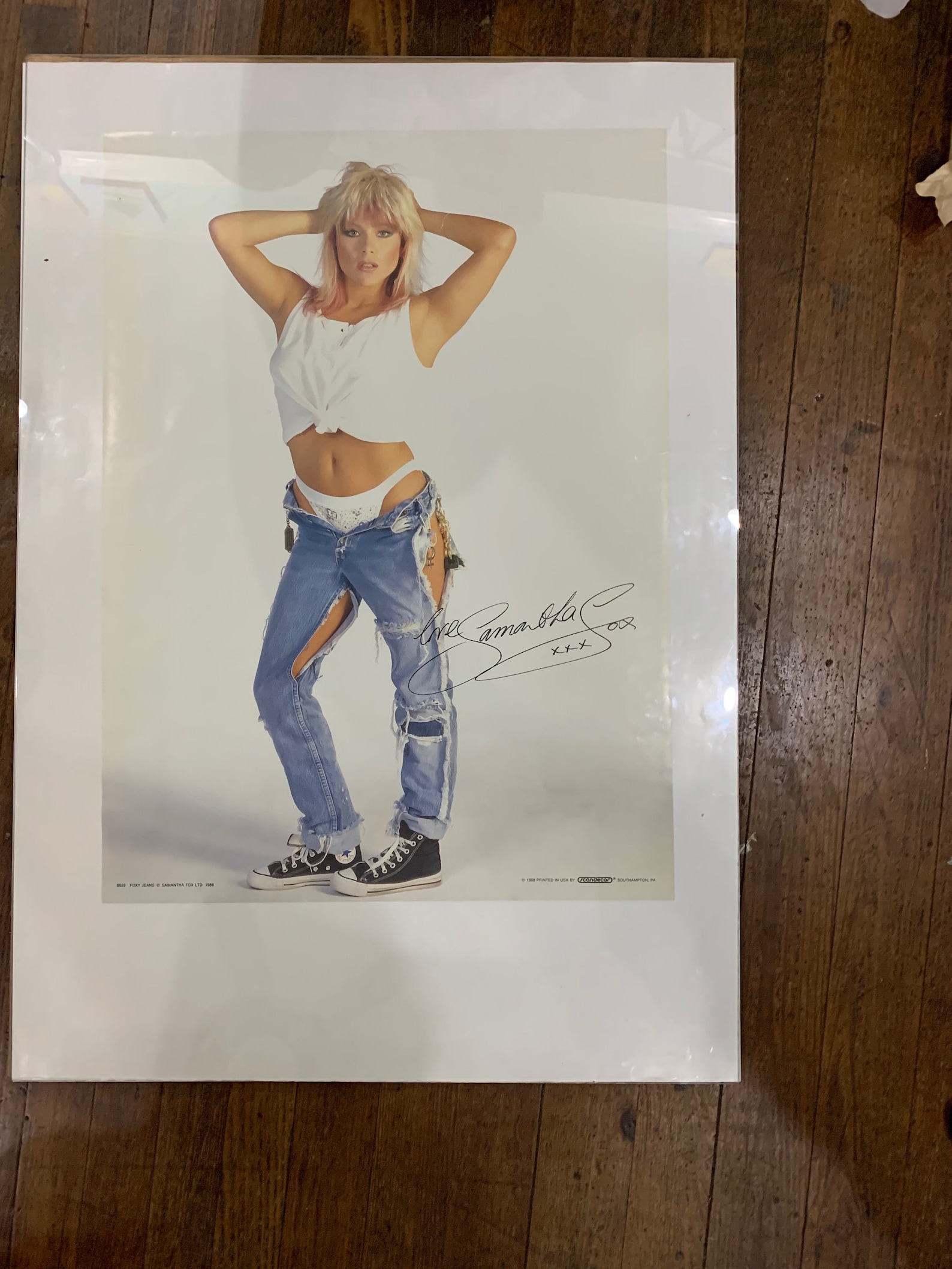 Vintage Samantha Fox Ripped Jeans Poster Dated 1988 | Etsy