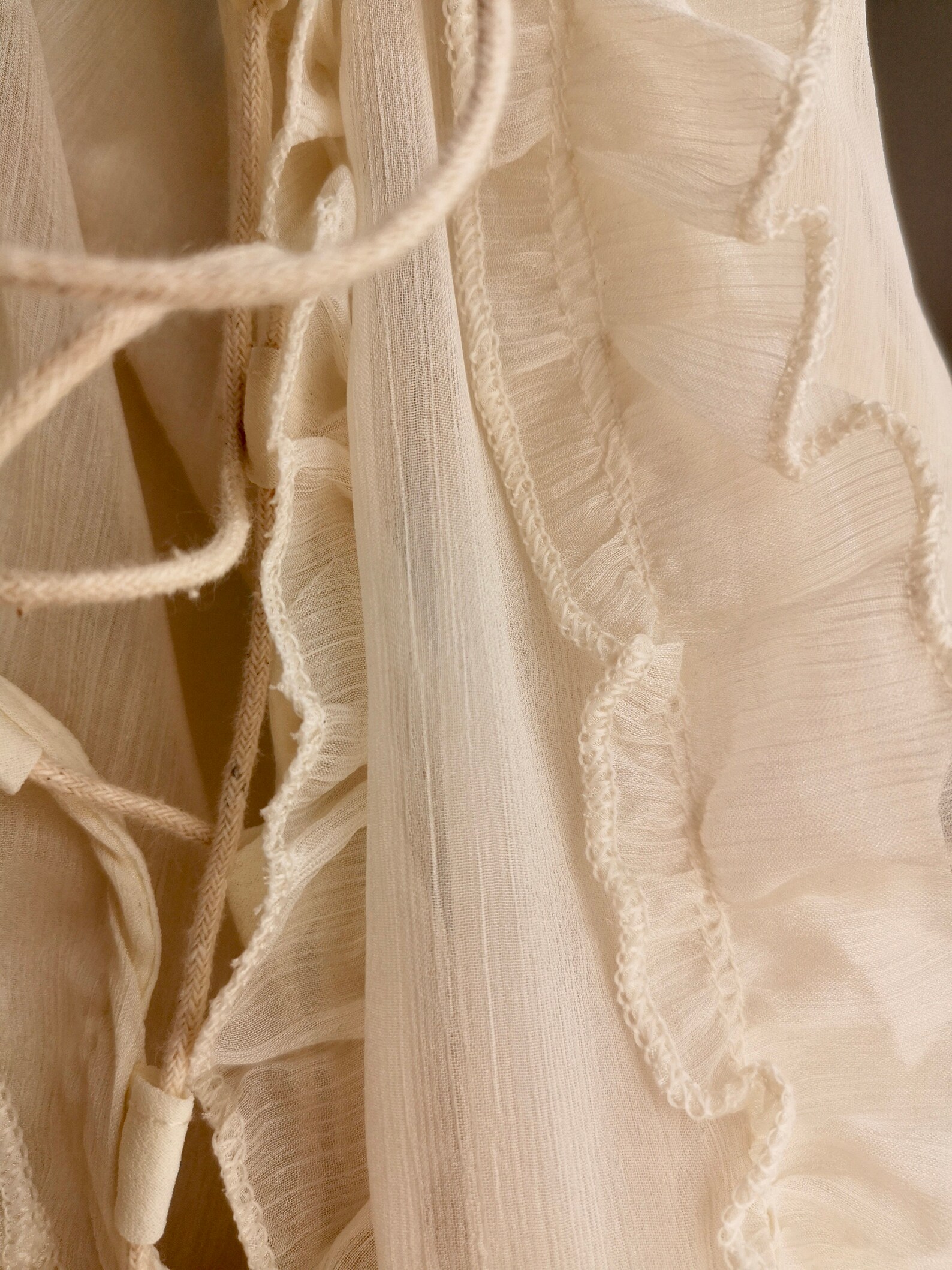 Ruffle off White Cream See Through Light Sheer Gauze Flare - Etsy