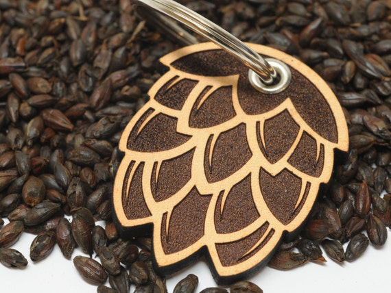 Leather Hop Keychain | Etsy