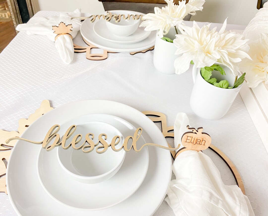 Thanksgiving Place Cards, Place Cards, Holiday Place Cards, Fall Place ...