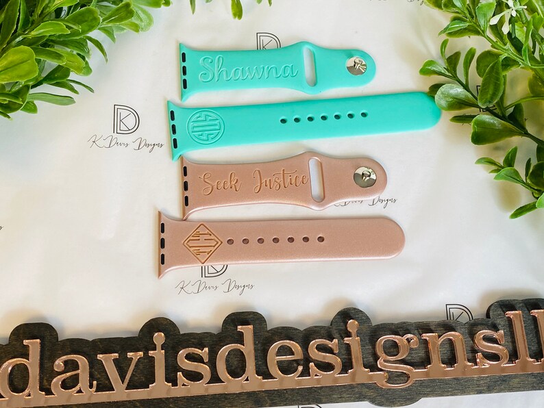 Personalized Monogramed Laser Engraved Watch Bands-fits ALL - Etsy