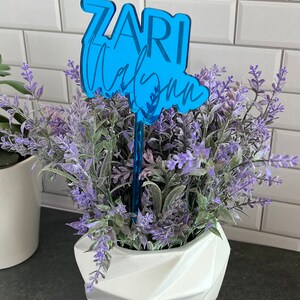 Personalized Floral Picks, Centerpiece Decor for Flower Arrangements ...