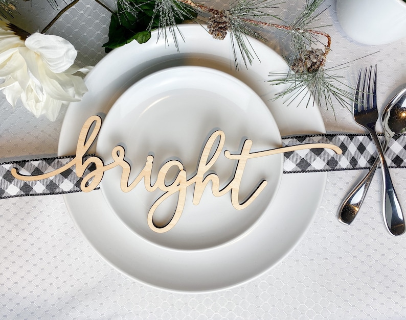 Faith Bright Hope Christmas Place Cards Holiday Table | Etsy