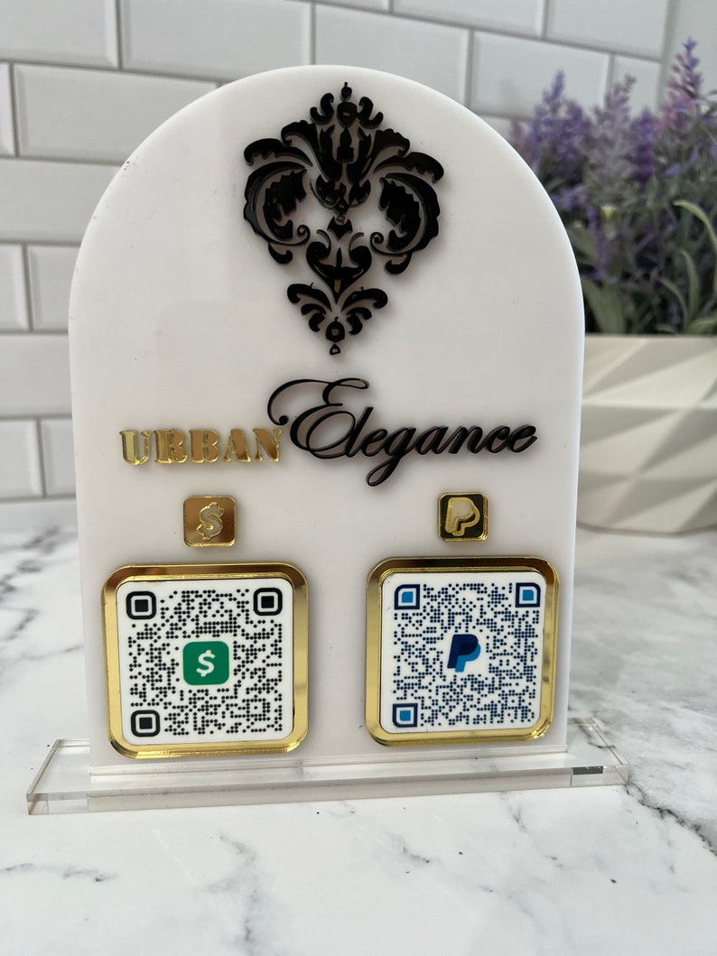 Custom Shape and Designed Acrylic Social Media Signs QR Code - Etsy