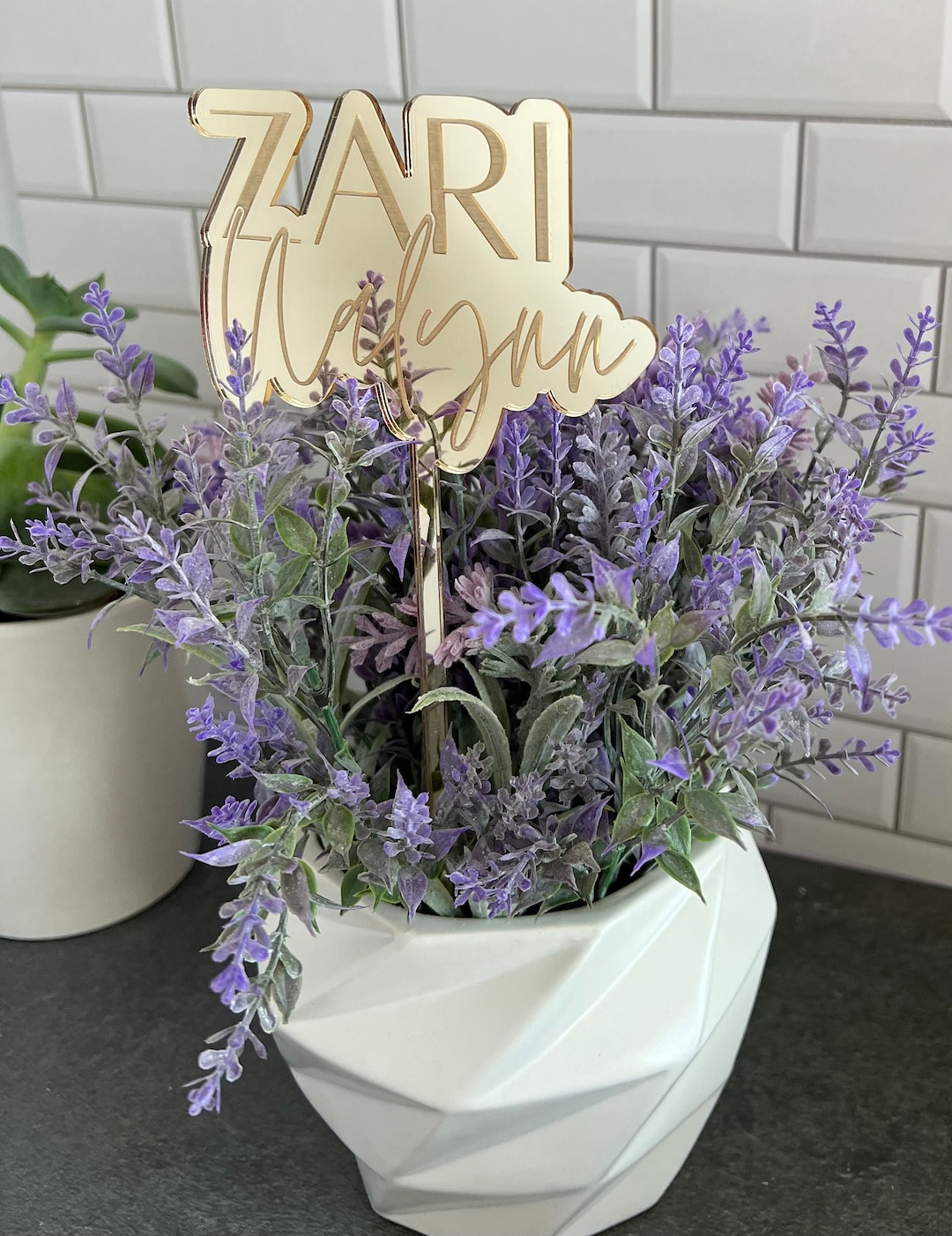 Personalized Floral Picks, Centerpiece Decor for Flower Arrangements ...