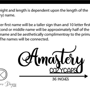 First & Middle Name Sign, Personalized Connected Name Sign, 2 Names ...