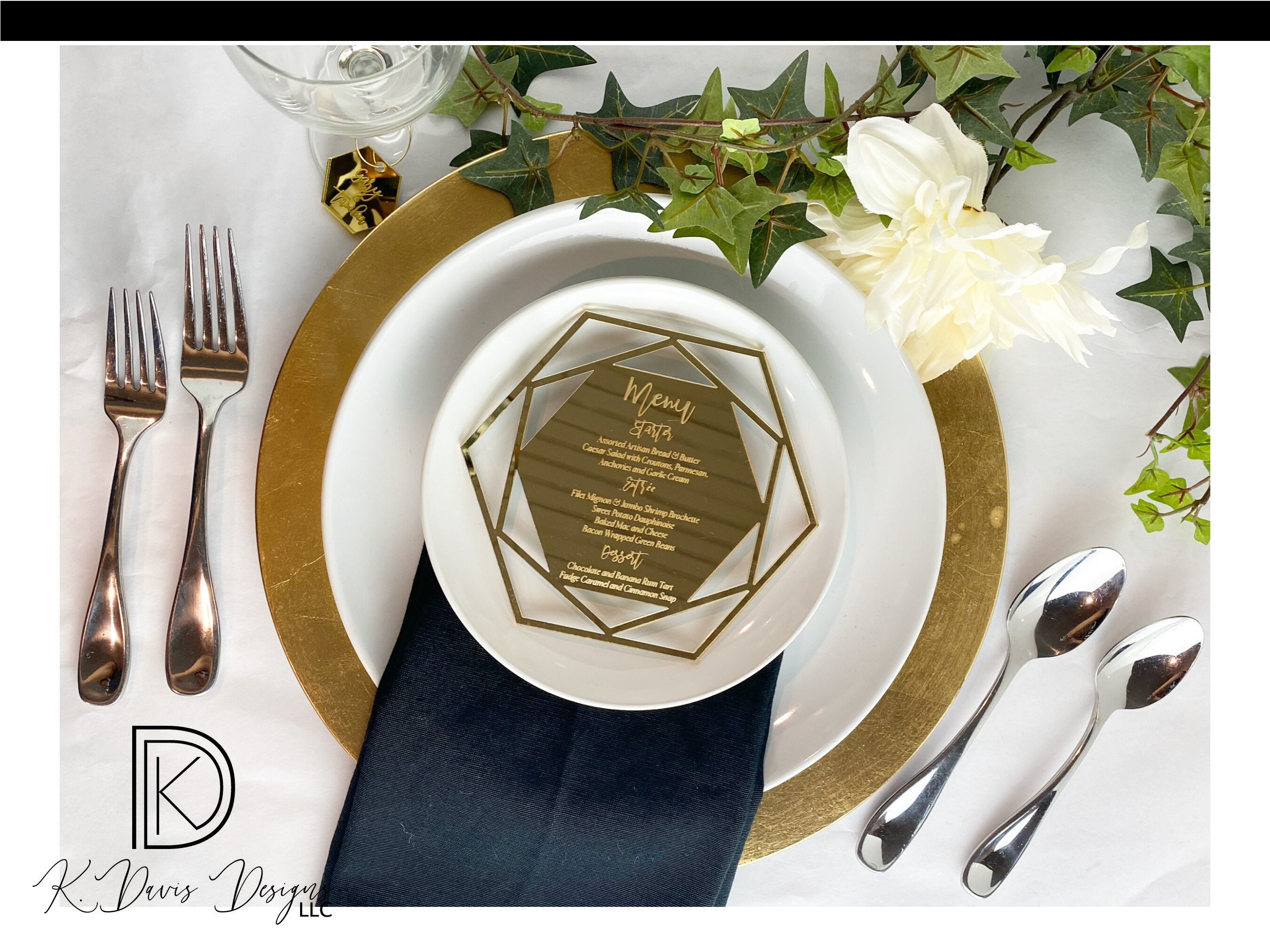 Acrylic Menu Custom Acrylic Menu Bespoke Glam Party Decor - Etsy