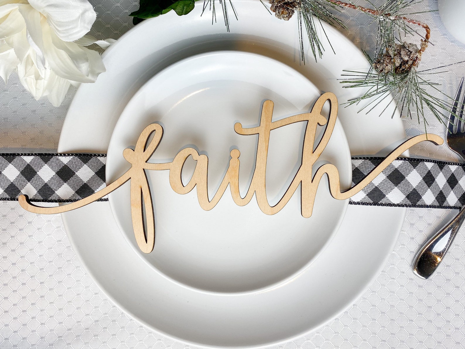 Faith Bright Hope Christmas Place Cards Holiday Table - Etsy